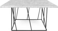 Tone Hone Konferenční stolek  Boko MRAMOR 75 x 40 cm (Bílý mramor s černou ocelí)