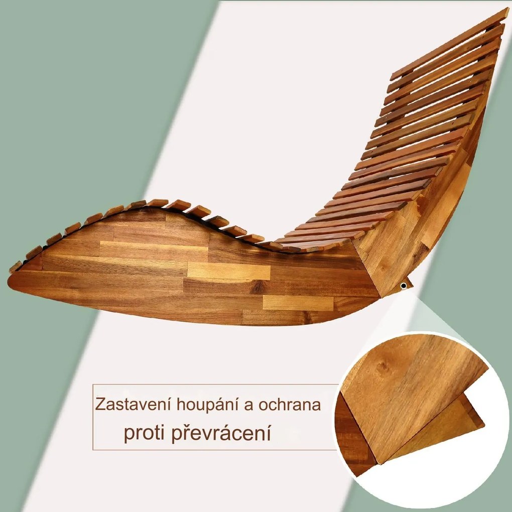 Deuba Ergonomické lehátko - akát