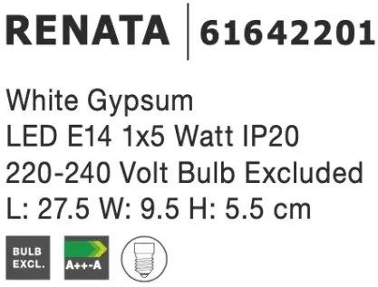 Nastěnné svítidlo Renata bílé