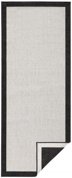 Hanse Home, Kusový koberec Twin-Wendeteppiche 103105 creme schwarz – na ven i na doma, 160x230, černobílá, chodba / předsíň