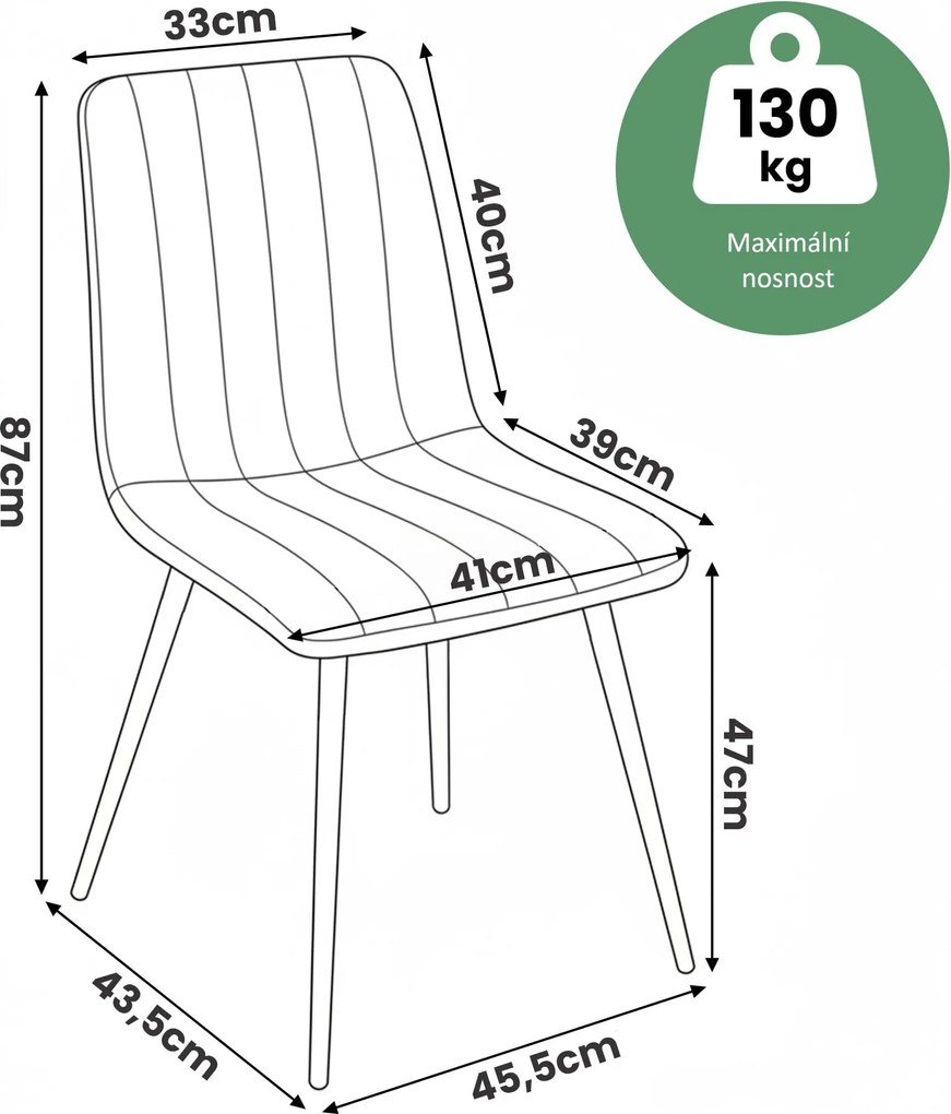 Čalouněná jídelní židle Livo béžová