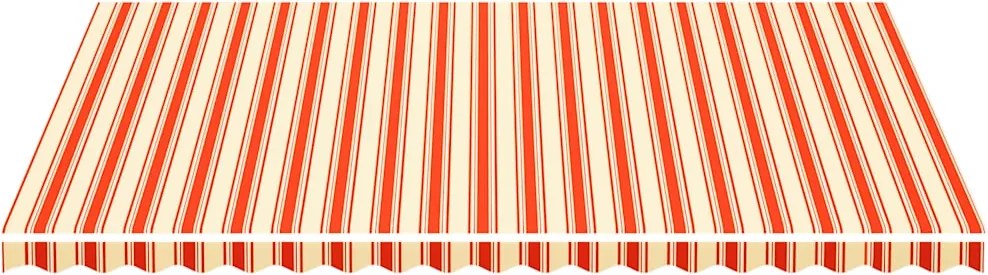 Náhradní plachta na markýzu žlutá a oranžová 500 x 350 cm polyesterová 312022