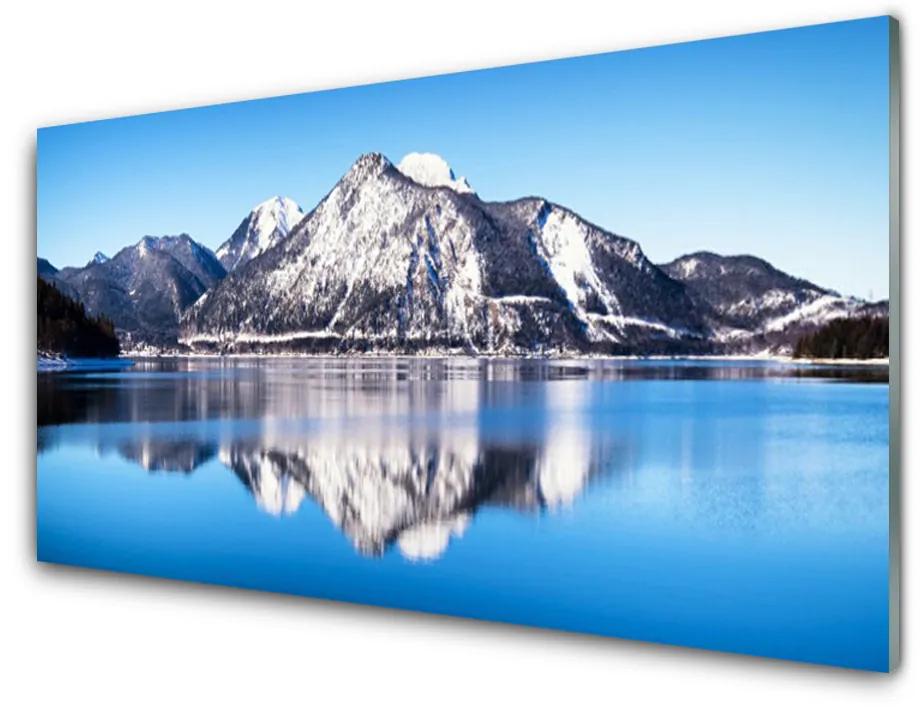 akrylový obraz Jezero Hory Krajina 120x60 cm