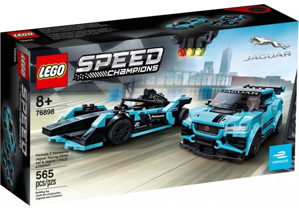 Lego stavebnice lego speed champions 76898 formula e panasonic jaguar racing gen2 car & jaguar i-pace etrophy