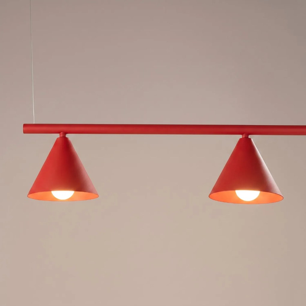 Sollux Lighting Lustr NOX 4L červený