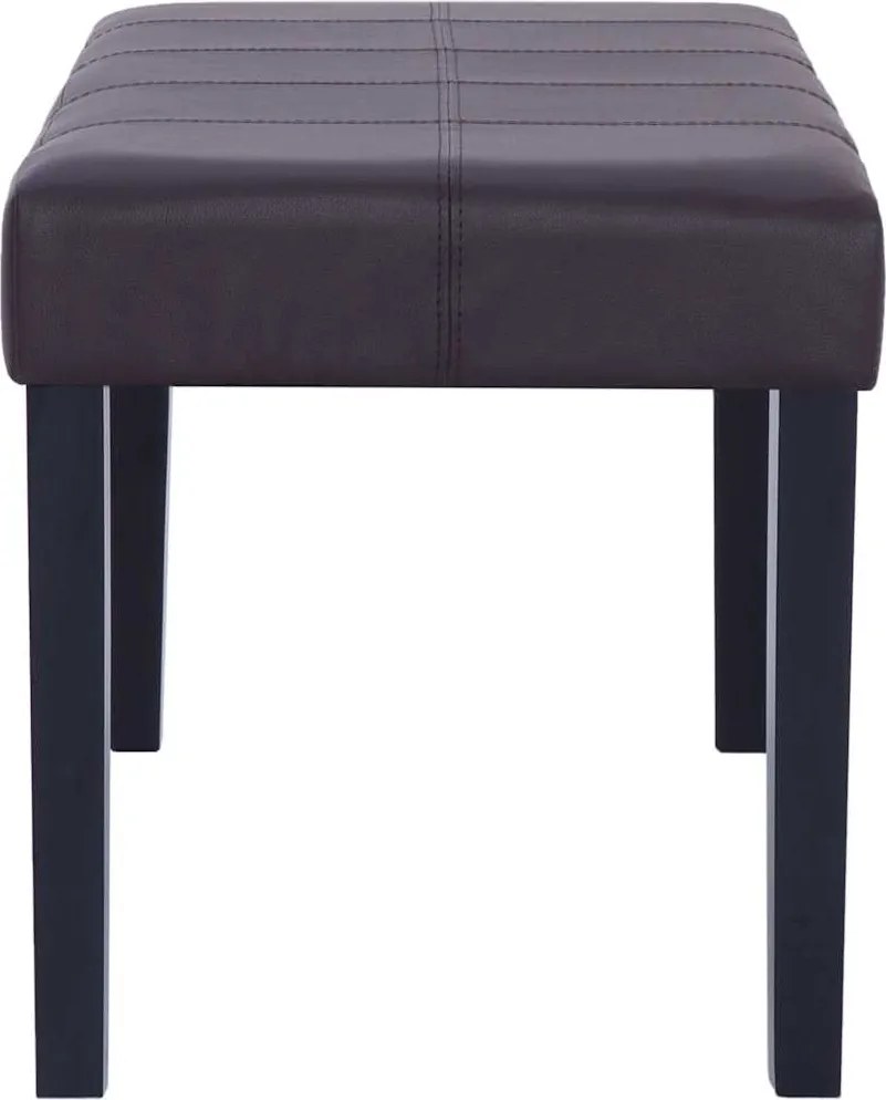 Lavice 106 cm hnědá umělá kůže 281310