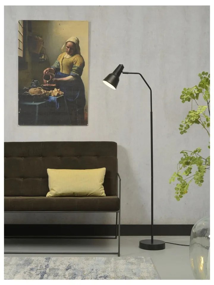 Černá stojací lampa s kovovým stínidlem (výška 140 cm) Valencia – it's about RoMi