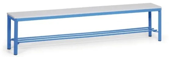 Šatní lavice s botníkem, sedák - lamino, délka 2000 mm, modrá