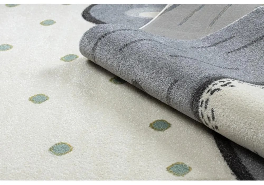 Dětský kusový koberec Méďa šedý 140x190cm