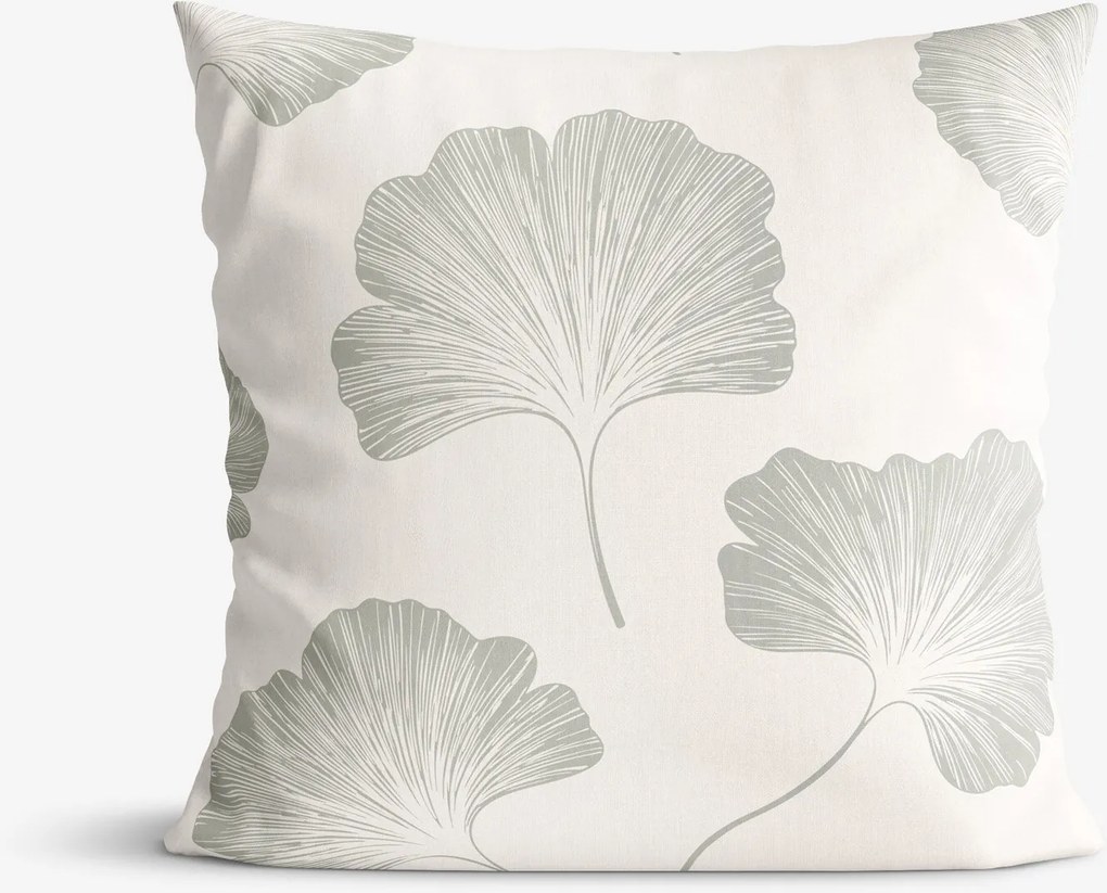 Goldea bavlněný povlak na polštář - listy ginkgo 30 x 50 cm