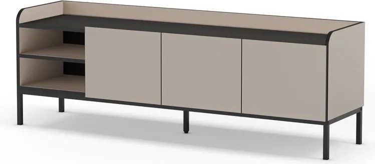 Krémový TV stolek 160x55x42 cm Adara – Marckeric