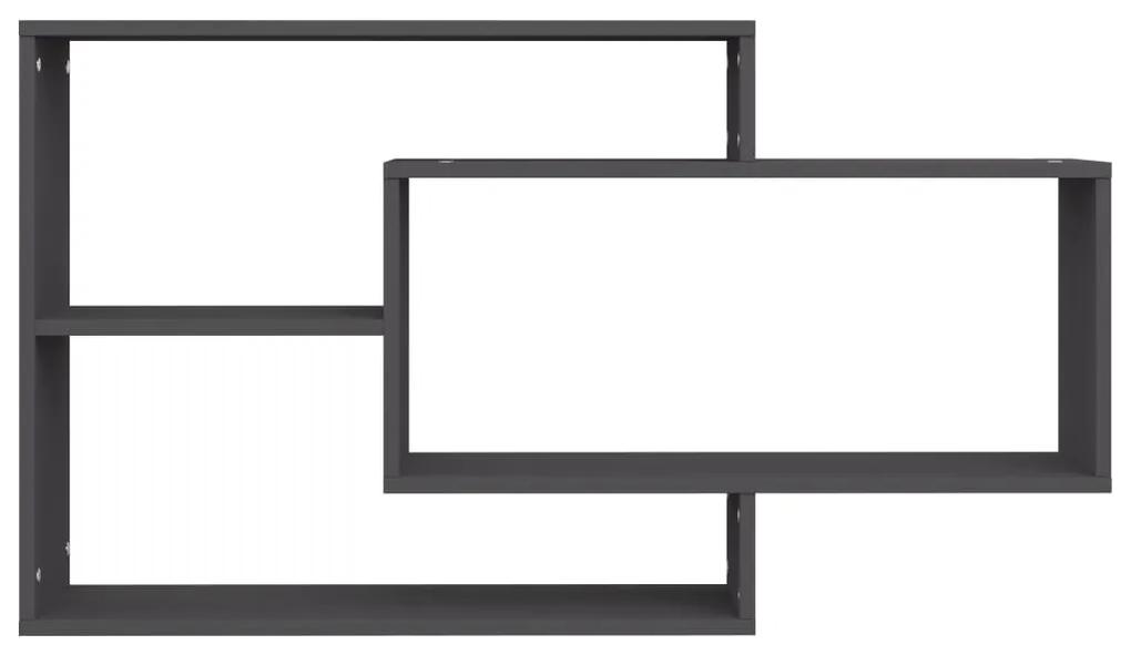 Nástěnné police šedé 104 x 20 x 58,5 cm dřevotříska - Default Title
