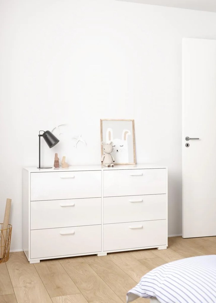 FALCO Komoda Selina 702 bílý lesk