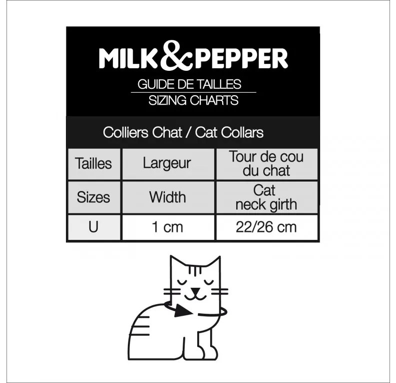 MILK&PEPPER Obojek pro kočky Lynx Grise