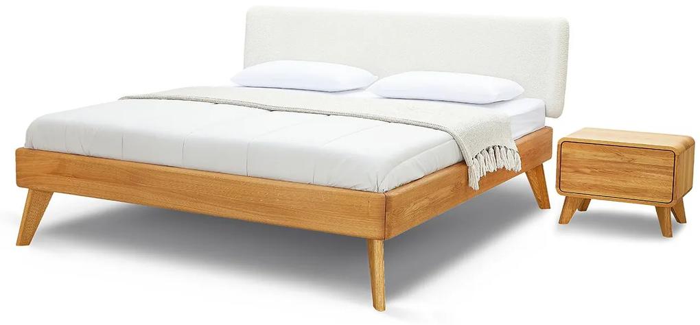 Designová postel z masivu Postelia FORZA BELLE, BUK, 160x200cm manželské dvoulůžko