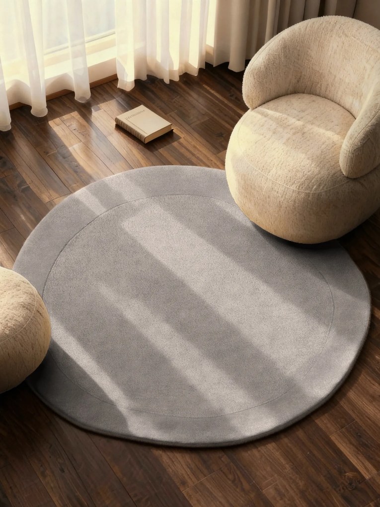Villeroy & Boch Kusový koberec Kivi 106287 Grey, 160x160 (průměr) kruh, šedá, ložnice