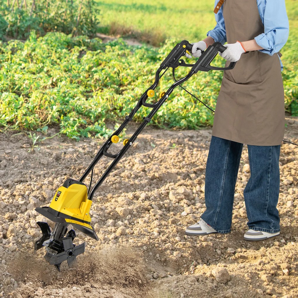 Costway Elektrický kultivátor 750 W | Pracovní šířka 32 cm – 32,5 × 24 × 138 cm