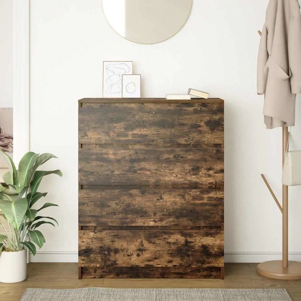 Příborník kouřový dub 80x35x99 cm kompozitní dřevo 3328484