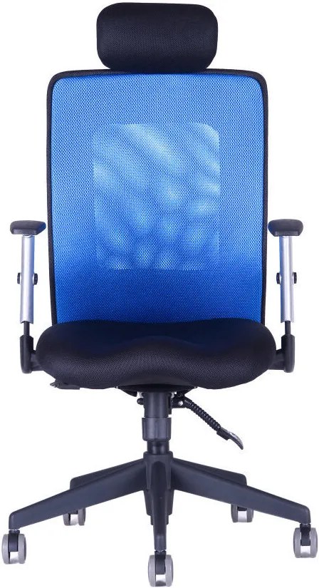 Office Pro Kancelářská židle na kolečkách Office Pro CALYPSO XL SP4 – s područkami a podhlavníkem Světle šedá 12A11
