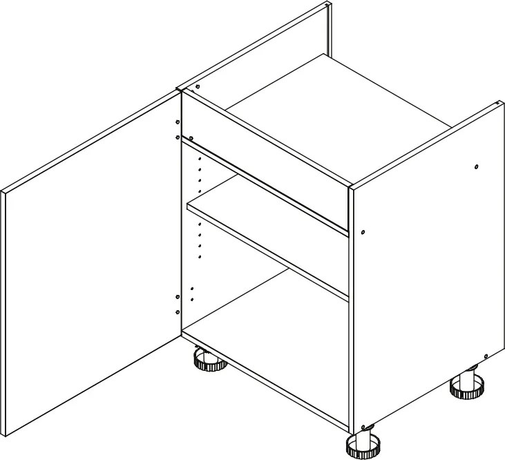 ALFASHOP ZOYA dolní D60PC P/L dub