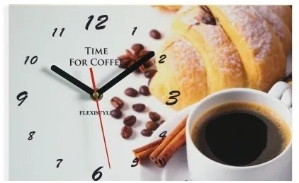 Šedé nástěnné hodiny do kavárny