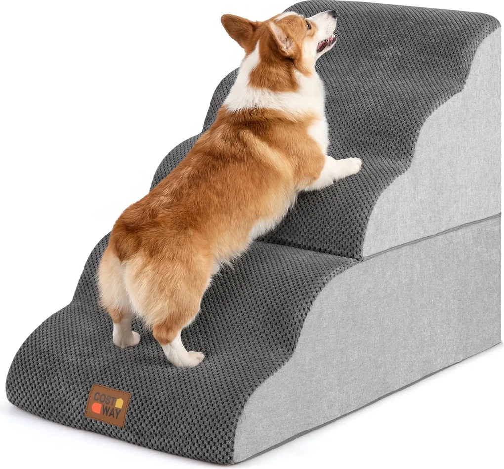 Costway Schody pro psy 5 Schody 50 cm Vysoké schody pro domácí mazlíčky Schody