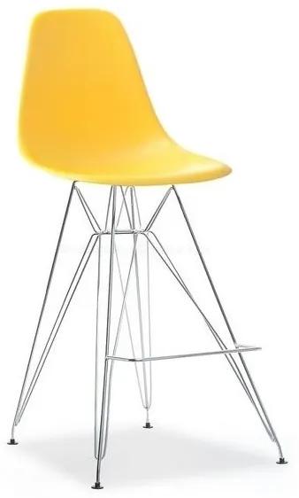 design4life Barová židle MOBI žlutá