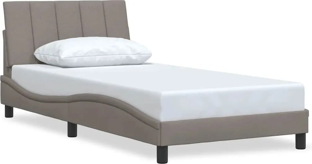 Rám postele bez matrace Hanko taupe 100 x 200 cm textil 3310374