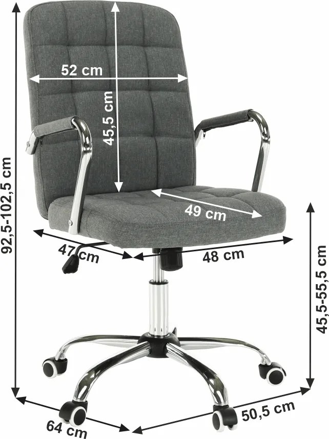 Tempo Kondela Kancelářská židle MORGEN, šedá