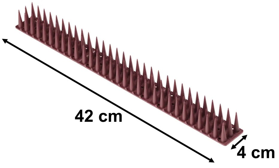 Creative Corner Holubí hroty zátka proti ptákům plastová hustá hnědá 8el. 43 cm