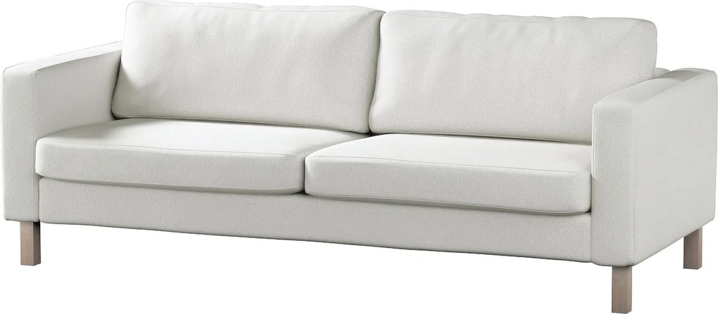 Potah na pohovku IKEA Karlstad, 3-místná, rozkládací barva krémová látka pletený vzor