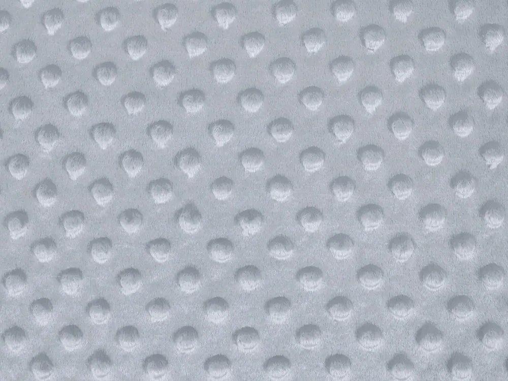 Biante Hřejivé ložní povlečení Minky 3D puntíky MKP-050 Stříbrnošedé Prodloužené 140x220 a 70x90 cm