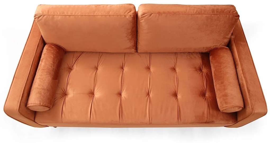 Designová sedačka Jarmaine 175 cm oranžová