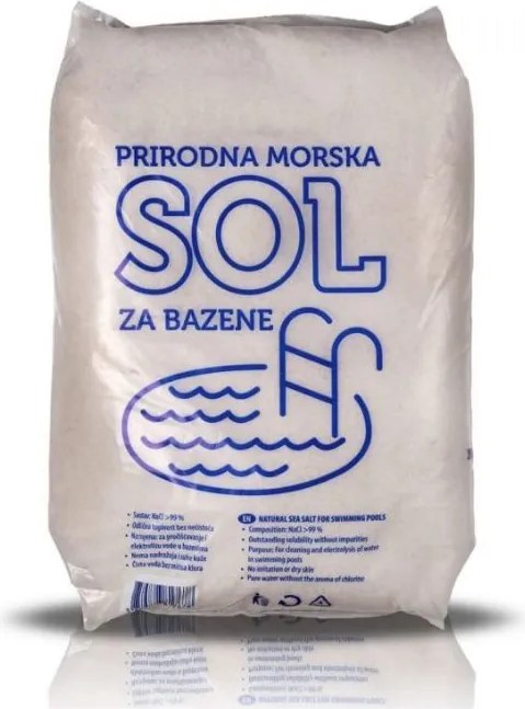 Přírodní mořská sůl do bazénu 25 kg