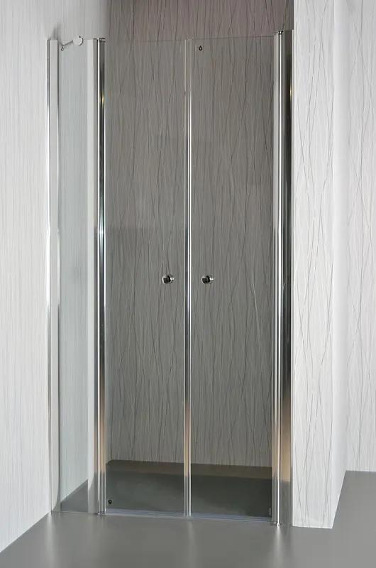 ARTTEC Dvoukřídlé sprchové dveře do niky SALOON C 13 grape sklo 121 - 126 x 195 cm XSAL0124