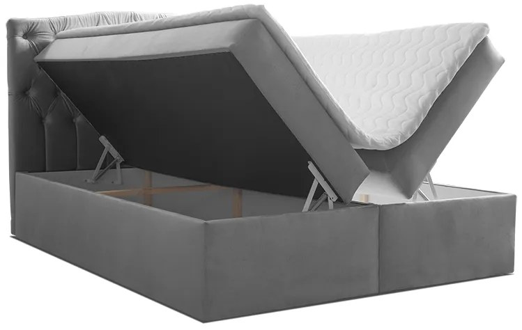 Eka Kontinentální čalouněná postel Luxurious - Cassablanca (140x200 cm) Barva látky Trinity: Tmavě šedá (Trinity 2315)