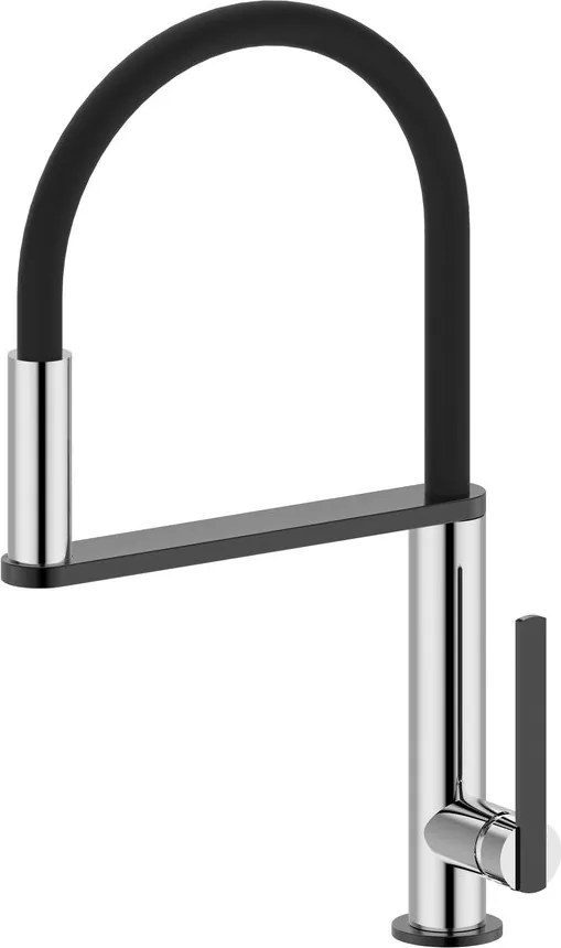 Sapho Sapho, NIMOA stojánková dřezová baterie se sprškou, chrom/gun metal, MA640GM