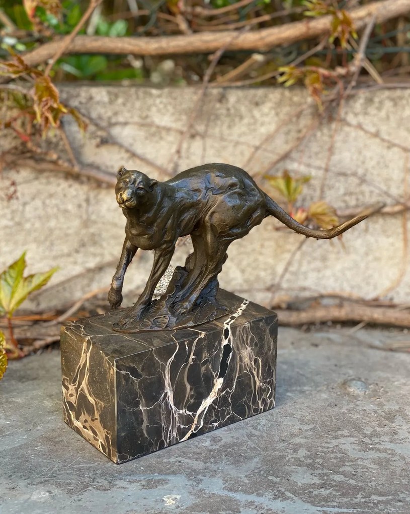 Bronzová socha soška - Puma panther