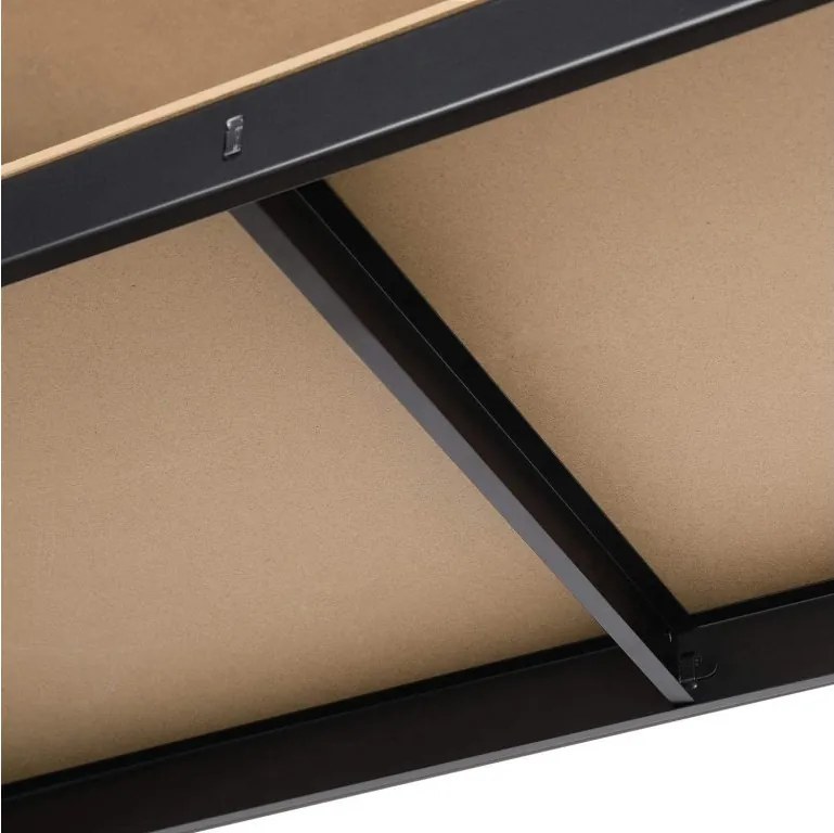 Fistar Regál 240x120x60 cm lakovaný 6-policový, nosnost 900 kg - ČERNÝ