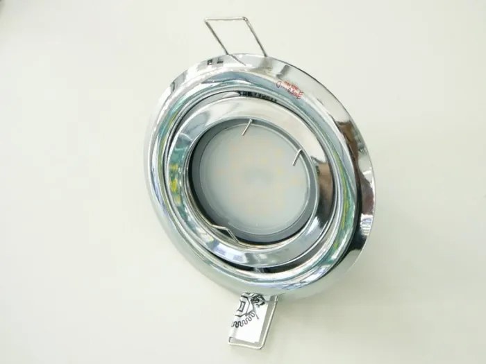 T-LED LED bodové světlo do sádrokartonu 5W chrom 230V výklopné Barva světla: Denní bílá 10423