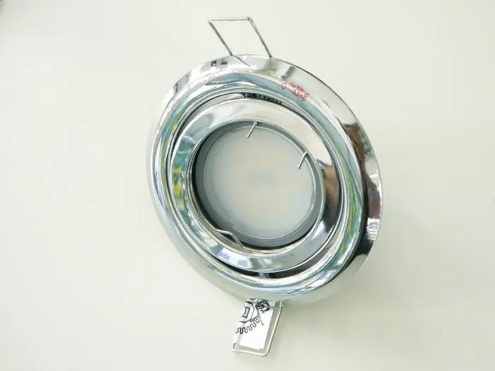 T-LED LED bodové světlo do sádrokartonu 5W chrom 230V výklopné Barva světla: Studená bílá