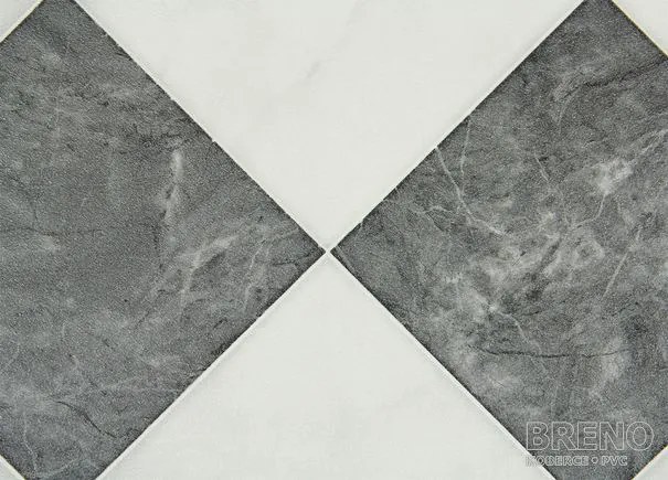 Breno PVC SMARTEX Holywell 990M - šedo-bílá dlažba, šíře 100 cm