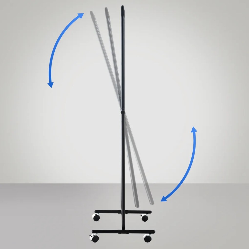 Stojící zrcadlo Medusa 317222 - 166x48x45 cm - Černá