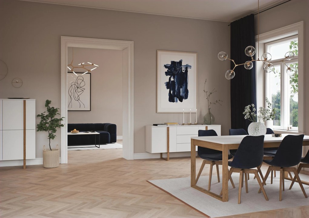 TENZO Komoda BIRKA bílá 135x118cm 9002814454