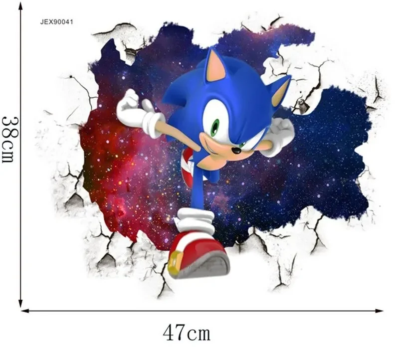 Samolepka na zeď Ježek Sonic 38x47 cm | BIANO