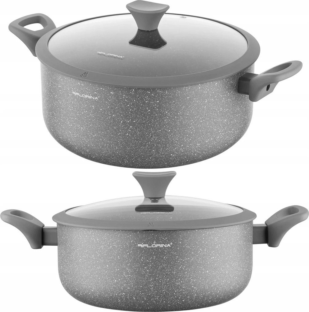 Hrnec Tradiční Hliníkový Mramorový Pierre 28cm 6,9L šedý Non-stick