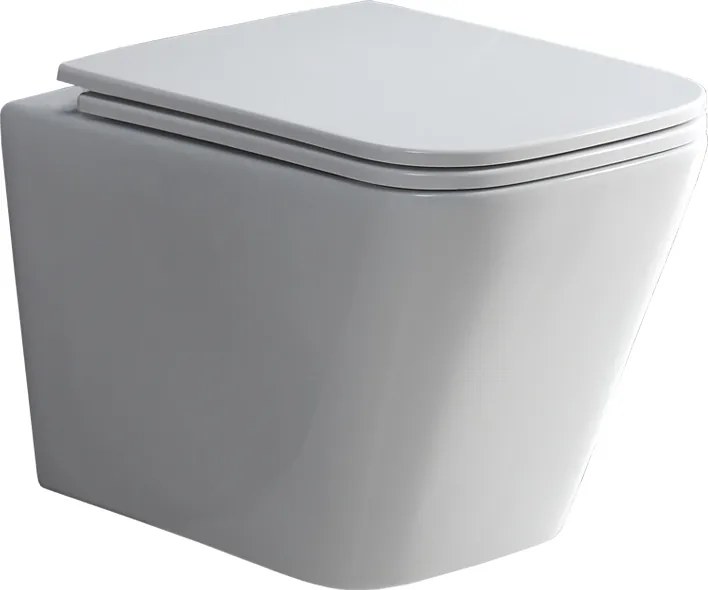 Mereo Mereo, WC závěsné kapotované, RIMLESS, 490x340x350, keramické, vč. sedátka, VSD83S
