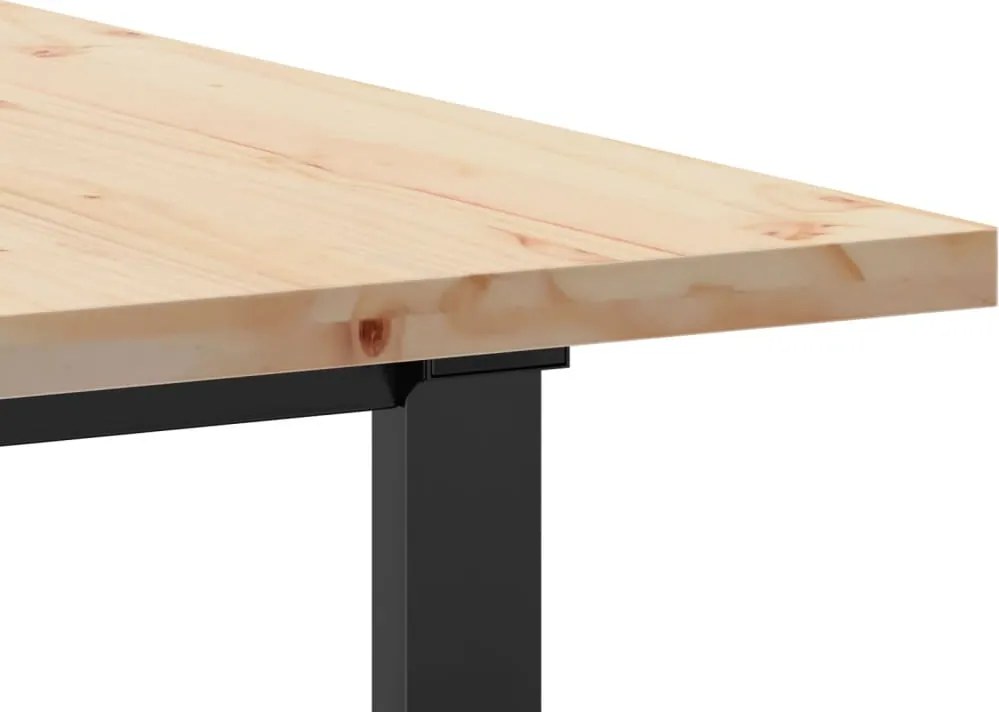 Jídelní stůl s O rámem 160 x 80 x 75,5 cm borové dřevo a ocel 3282743