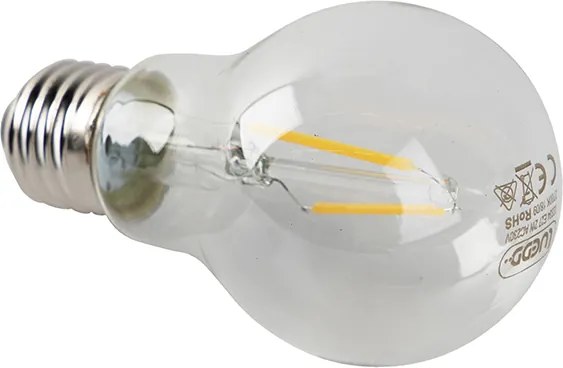 Sada 5 LED žárovek E27 A60 čiré 2W 180lm 2700K
