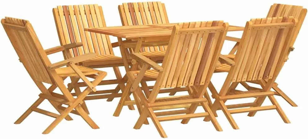 7dílný zahradní jídelní set masivní teakové dřevo 3155006